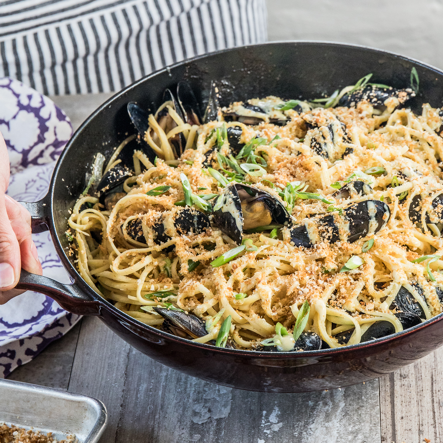 Mussels Linguini in Harissa and Butter Recipe | Sur La Table