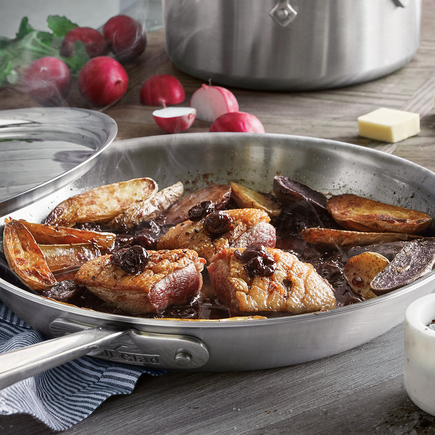 Duck with Rosé Cherry Gastrique Recipe | Sur La Table