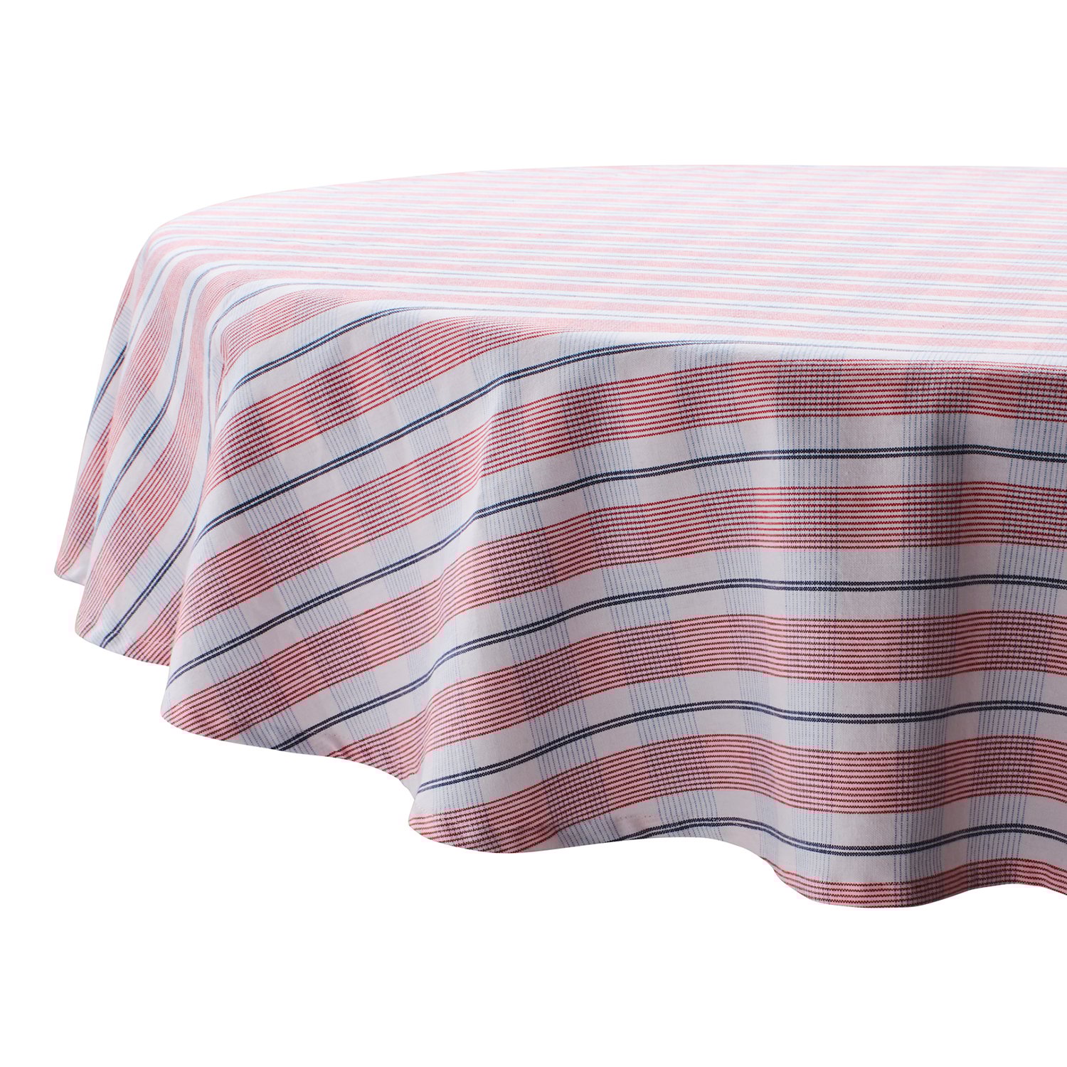 Round Open Plaid Tablecloth, 70" | Sur La Table
